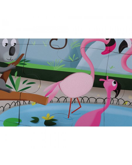 Puzzle tactile 20 pièces Une journée au zoo – Serpent à Lunettes