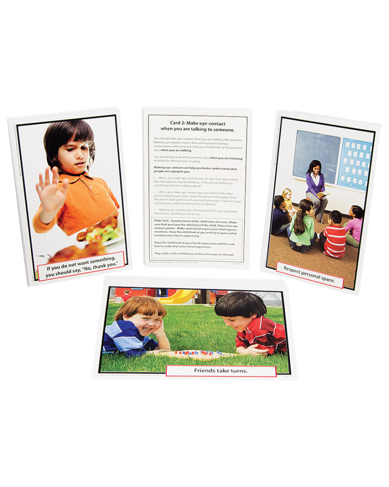 Cartes de conversation avec photo pour enfants autistes et Asperger